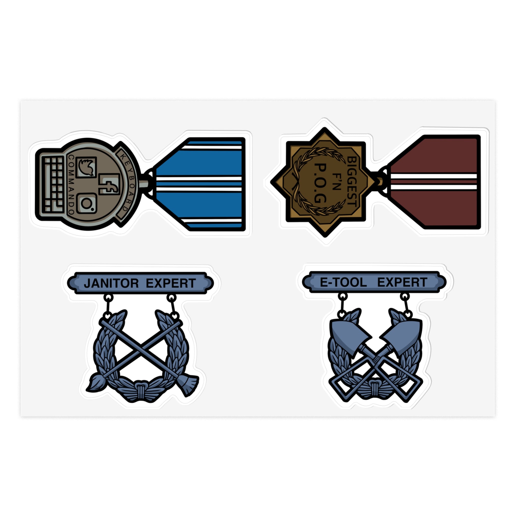 BFA Medal & Badge Sticker Pack – Blue Falcon Awards