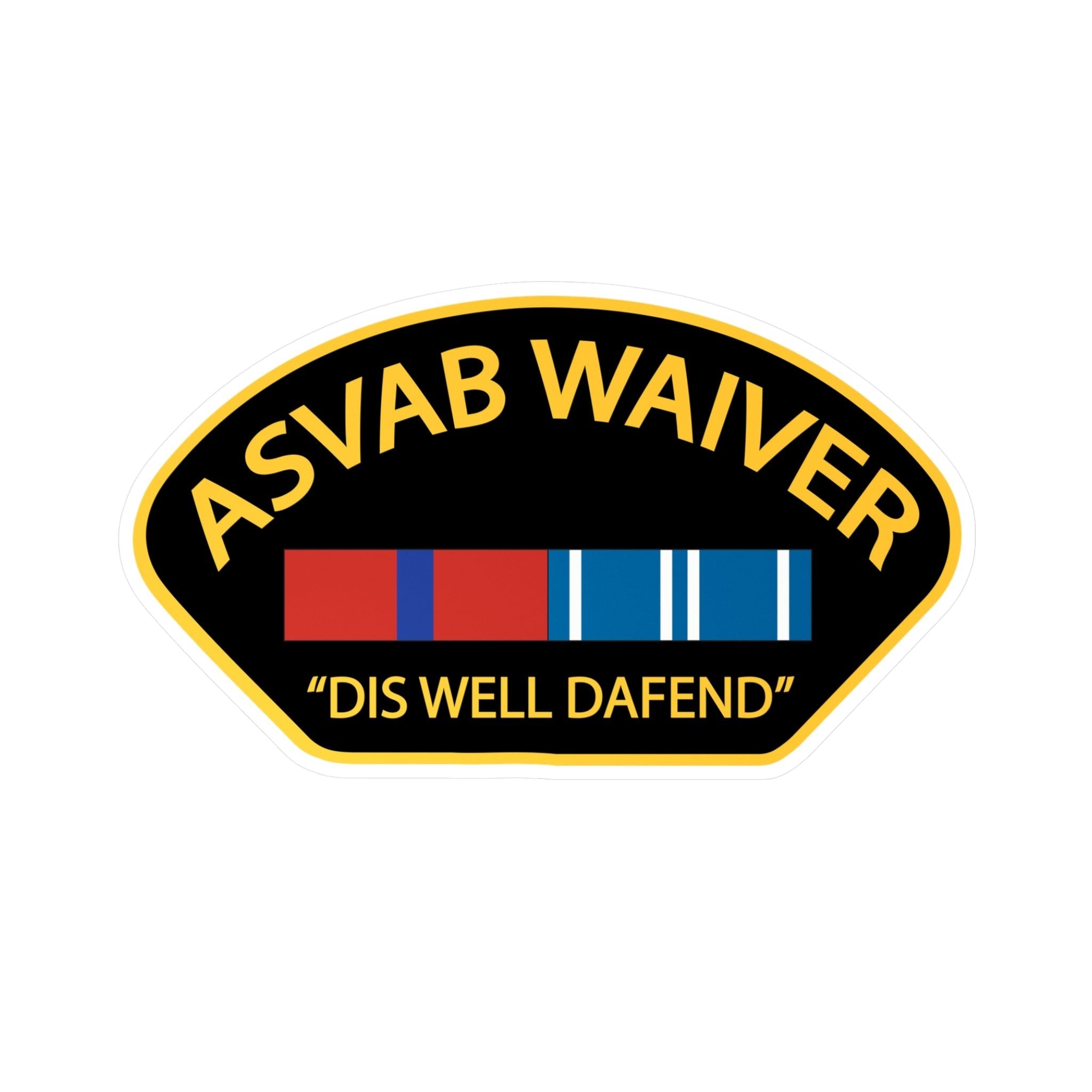ASVAB WAIVER STICKER – Blue Falcon Awards
