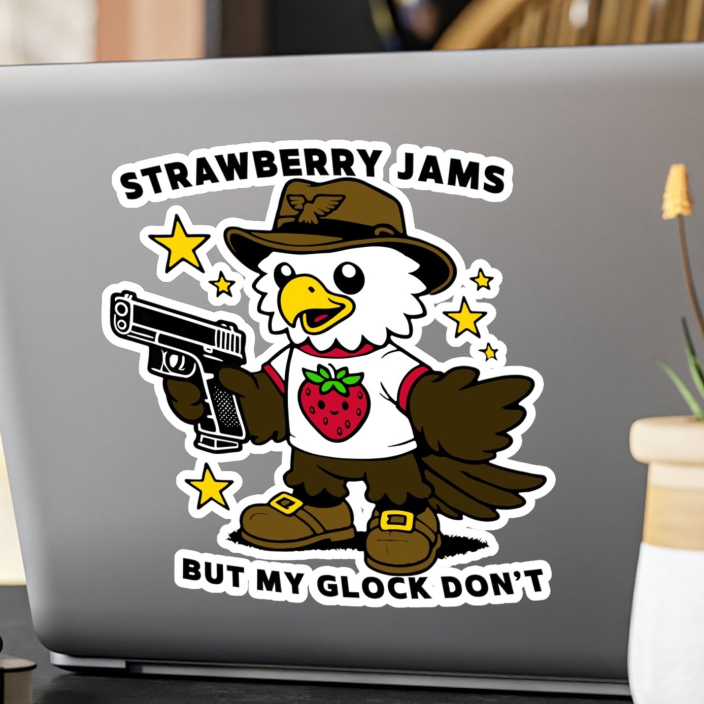 Strawberry Jams But My Glock Dont STICKER – Blue Falcon Awards