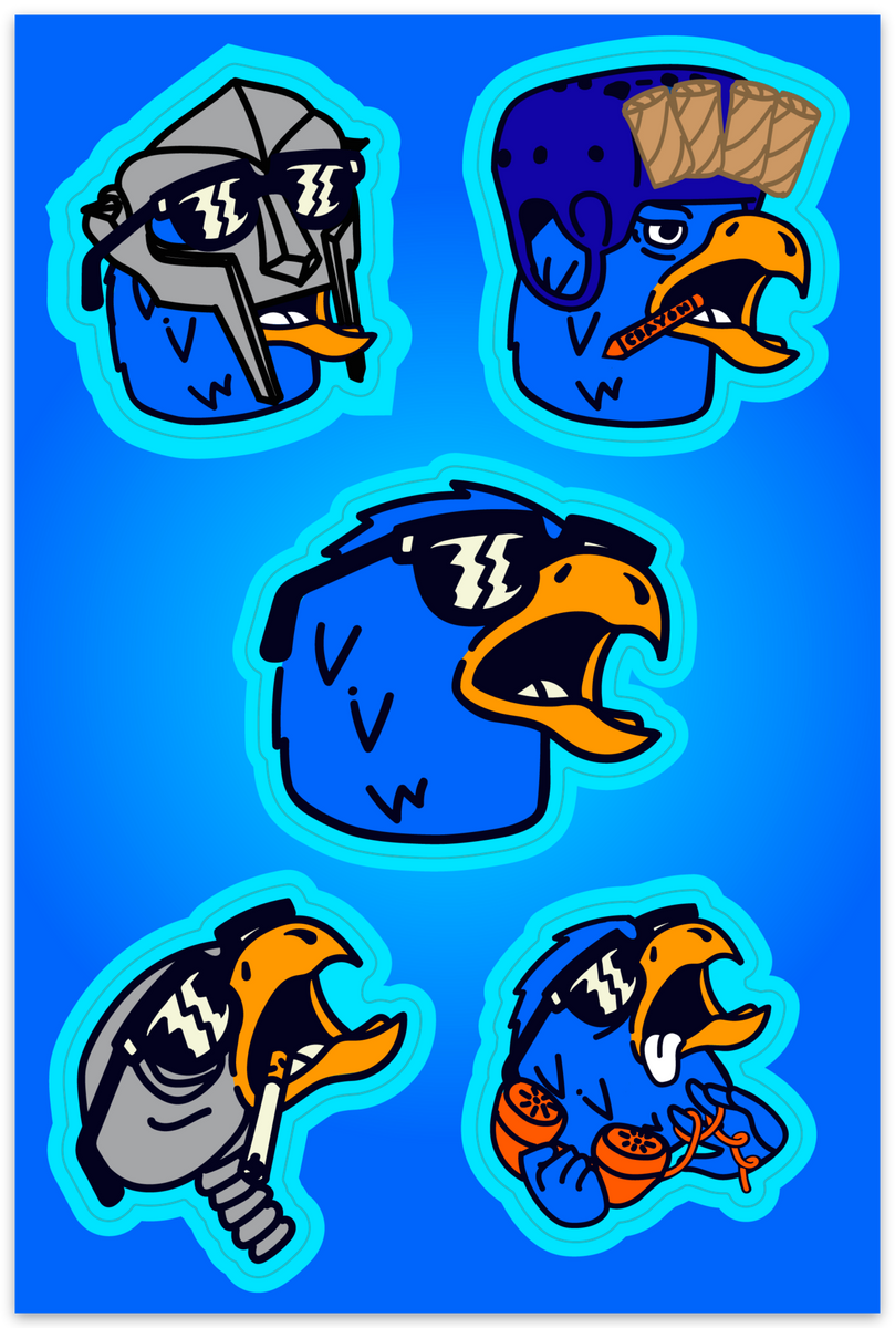 BFA Sticker Sheet Mk1 – Blue Falcon Awards